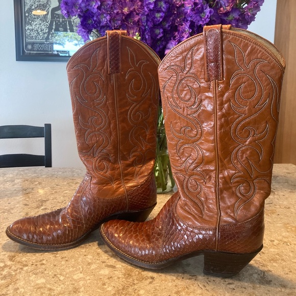 Dan Post | Shoes | Dan Post Python Vintage Boots | Poshmark